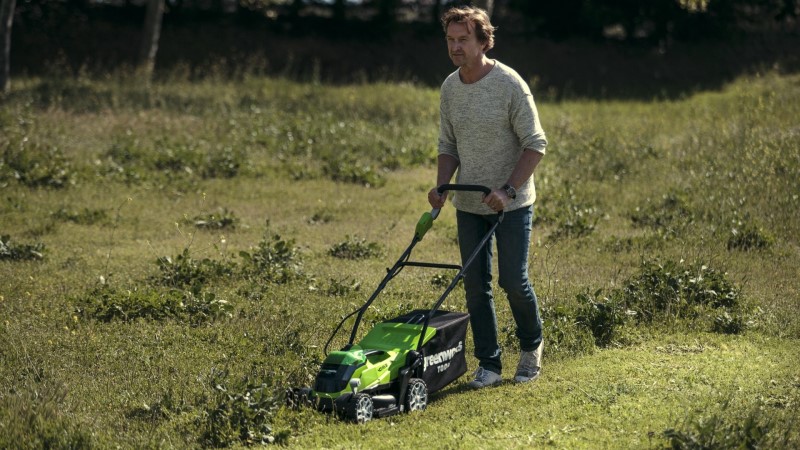 Купить Газонокосилка аккумуляторная Greenworks, 40V, G40LM35K4, 35 см ...