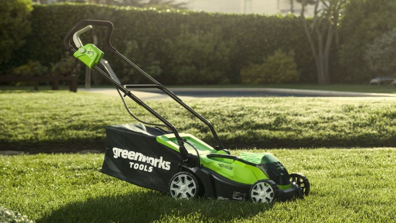 Купить Газонокосилка аккумуляторная Greenworks, 40V, G40LM35K4, 35 см ...